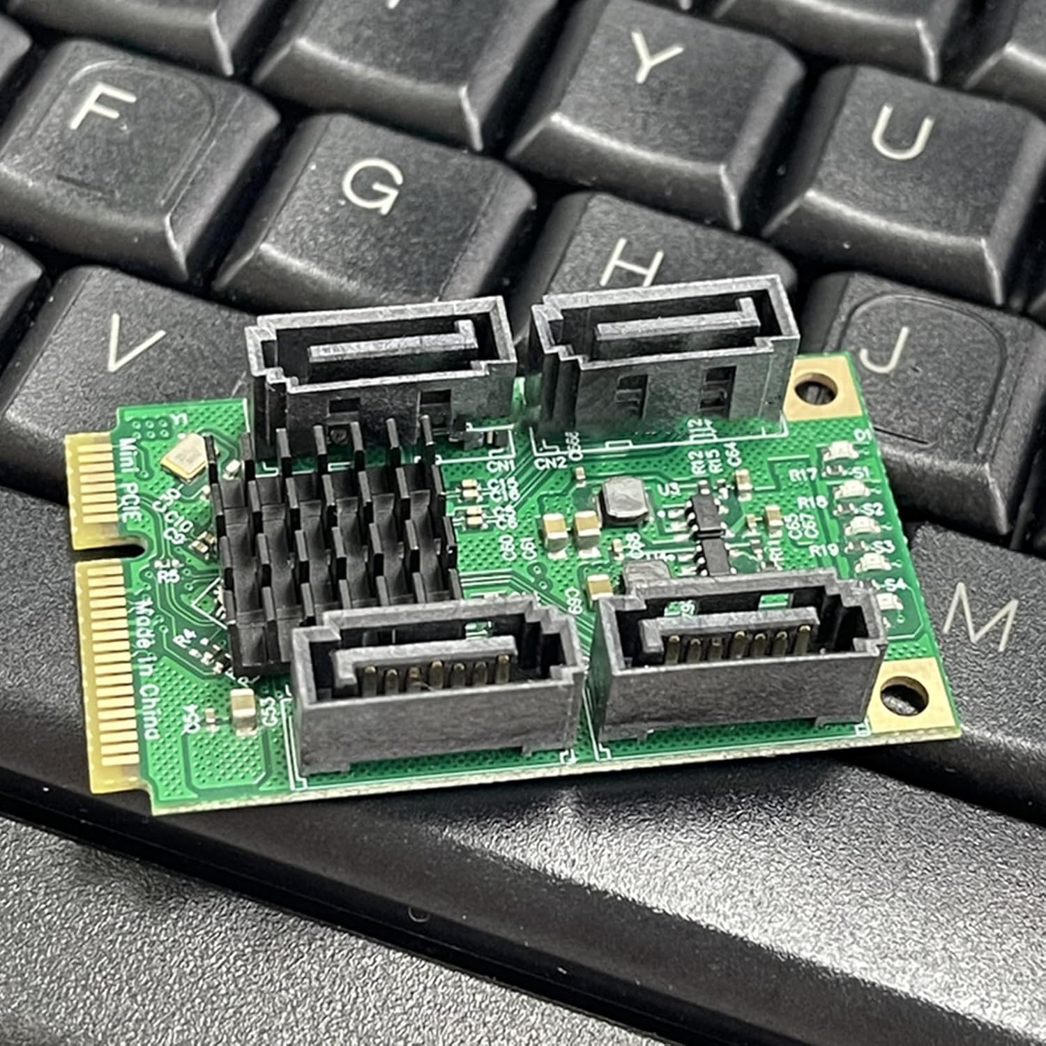 foxaa Mini PCI Express PCI-E to SATA 3.0 Extension Card, 4-Ports ...